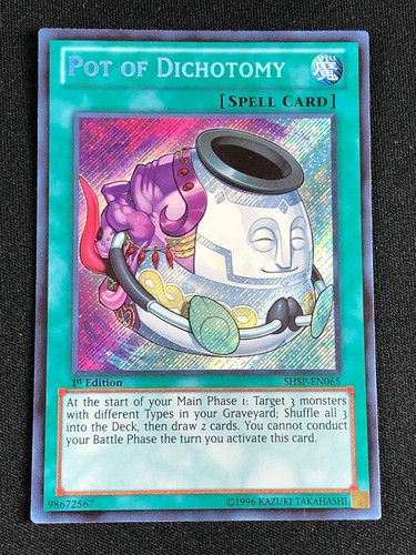 YUGIOH POT OF DICHOTOMY SHSP-EN065 1ST SECRET NM | eBay