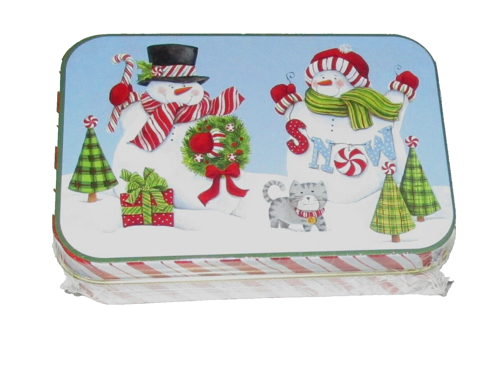 Christmas Gift Card Tin ~ SNOWMAN FAMILY~ 4" x 2.75" x 1" | eBay