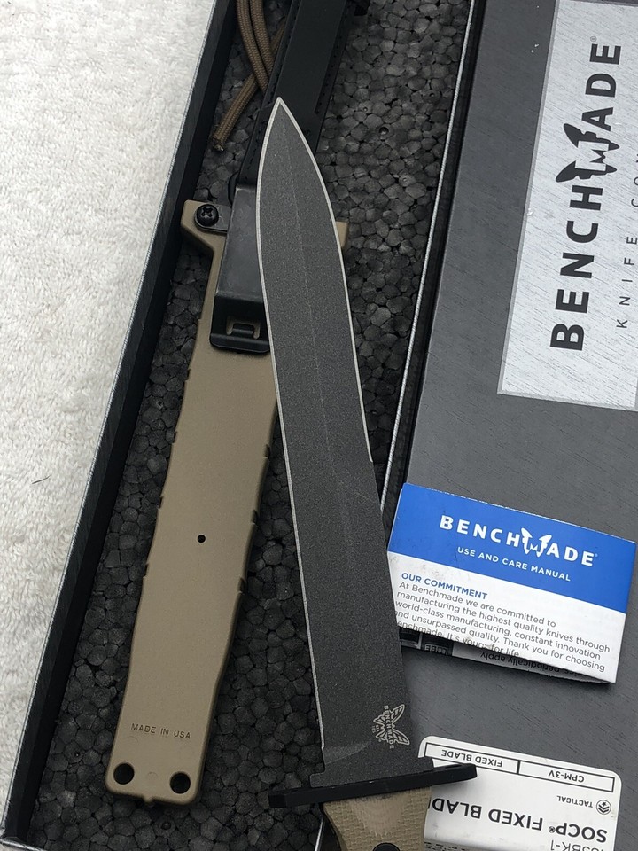 Benchmade 185BK-1 Prototype SOCP Fixed Blade Knife NIB Made In USA | eBay