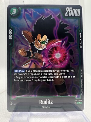 Raditz R FB04-072 Dragon Ball Super Card Game Fusion World Ultra Limit ...