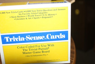 Trivia-Sense Cards Trivial Pursuit Expansion Question Set | eBay