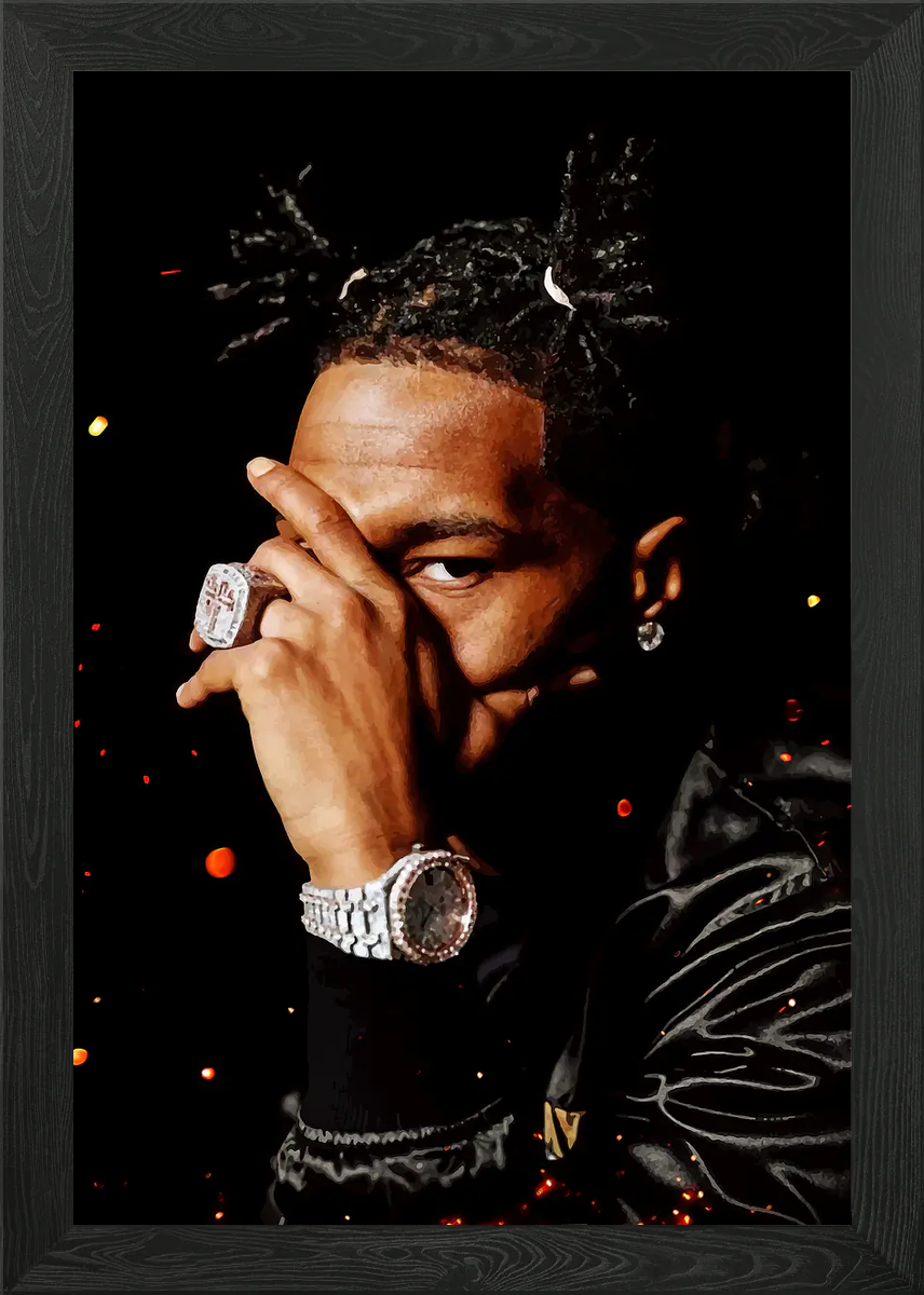 Lil Baby Portrait Art Framed Wall Art Poster Canvas Print Picture | eBay UK