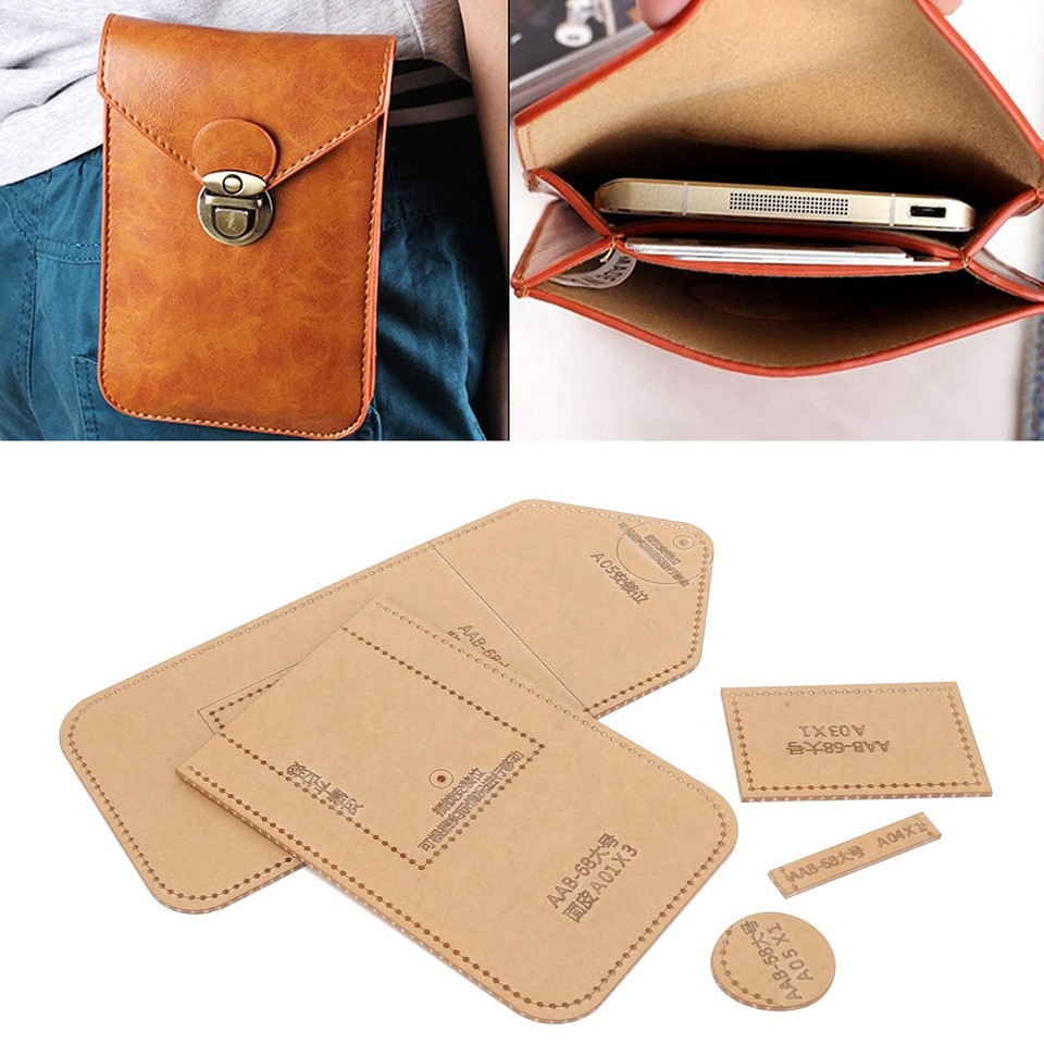Bag Template Acrylic Gift Waist Bag Craft Accessories Leather Mockup ...