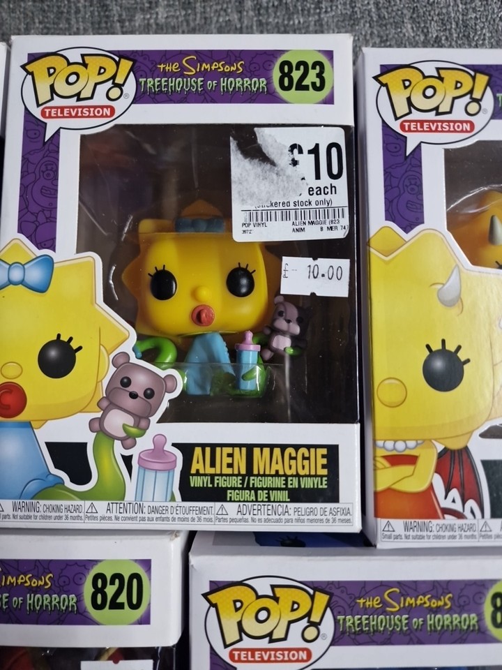 Funko Pop Simpsons Fly Boy Bart, King Homer, Demon Lisa, Treehouse of ...