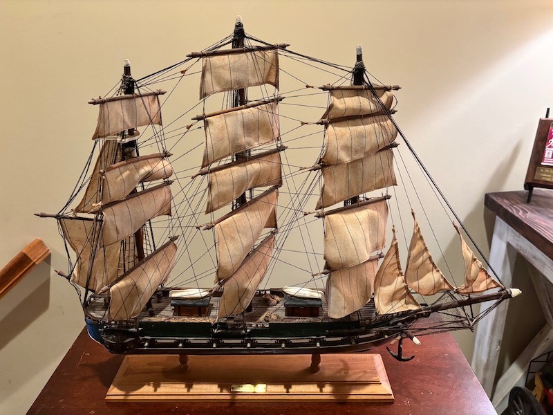 Magnificent "THE PRESIDENT" 1800 Frigate 27" x 22" Handmade Wooden Ship ...