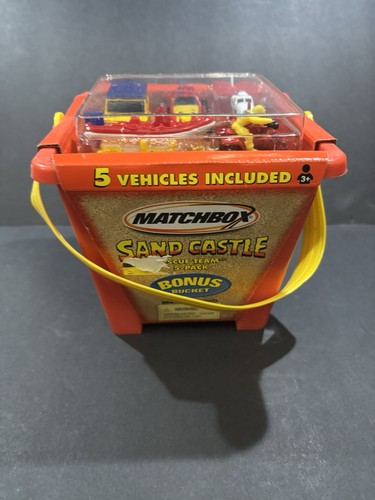 Matchbox Sand Castle Rescue Team 5-Pack Bonus Bucket New Sealed 2001 | eBay