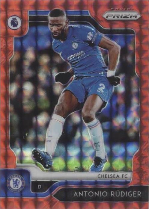 2019-20 Panini Prizm Premier League - Antonio Rudiger #18 Red Mosaic ...