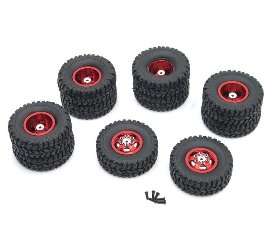 For 1/16 WPL B16 B36 Rc Truck Alloy Front tires double rear tire metal ...