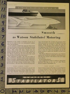 1928 ART DECO AUTOMOBILE JOHN WARREN WATSON STABILATOR PHILADELPHIA AD 24857 | eBay