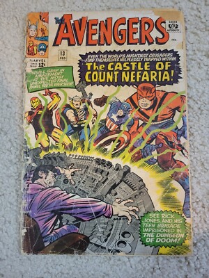 AVENGERS #13 1.0 FR 1965 1ST APPEARANCE OF COUNT NEFARIA MARVEL COMICS ...