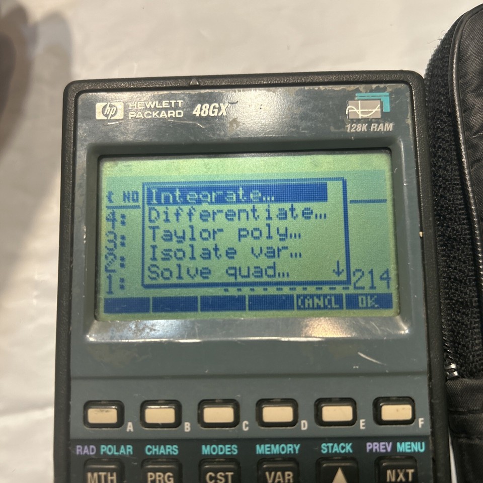 Hewlett Packard HP 48GX Graphing Calculator With Case Tested No Manual ...