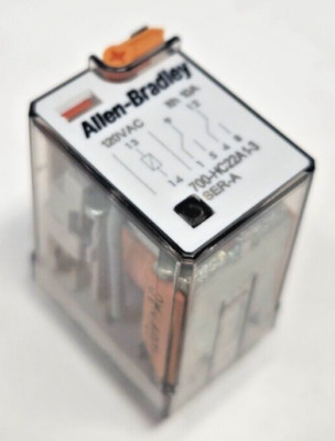 Allen-Bradley Ice Cube Relay w/ Blade Terminal , DPDT, 10A, Cat # 700 ...