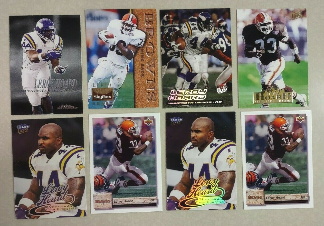16 Card Lot of LEROY HOARD w/ROOKIE NFL Browns Must for any collector ...