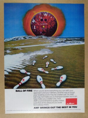 1974 AMF Strikeline Bowling Ball vintage print Ad | eBay