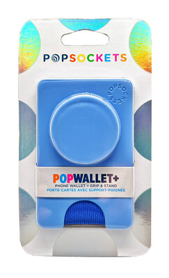 PopSockets Popwallet+ Cornflower Periwinkle Blue CC ID Socket Pop Wallet Plus | eBay
