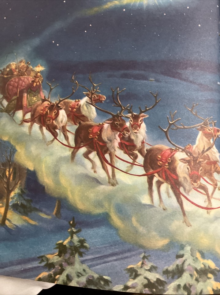 VTG 50s RARE JOLLY OLD SANTA CLAUS Paperback Book By Van B. Hooper ...