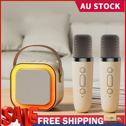 Wireless Bluetooth Speaker Karaoke Singing Machine Mini KTV Home RGB ...