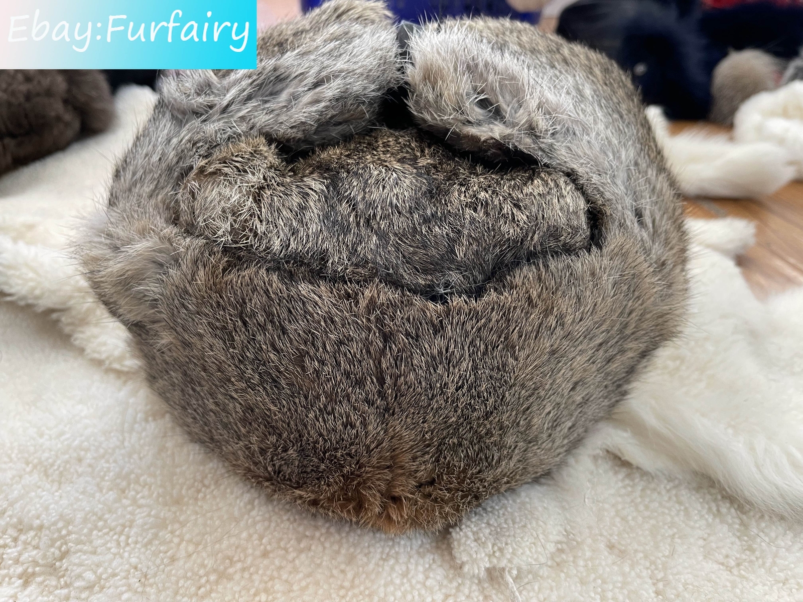Real Rabbit Full Fur Russian Ushanka Hat Real Fur Hat Chapka Granpa Dad ...