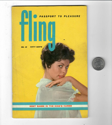 FLING Magazine #15 Men's Interest 1959 Bambi Hamilton, Rosa Dolmai ...
