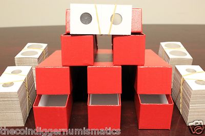 500 SILVER DOLLAR Morgan 2x2 Coin Holder Flip Mount 5 Storage Box Case ...