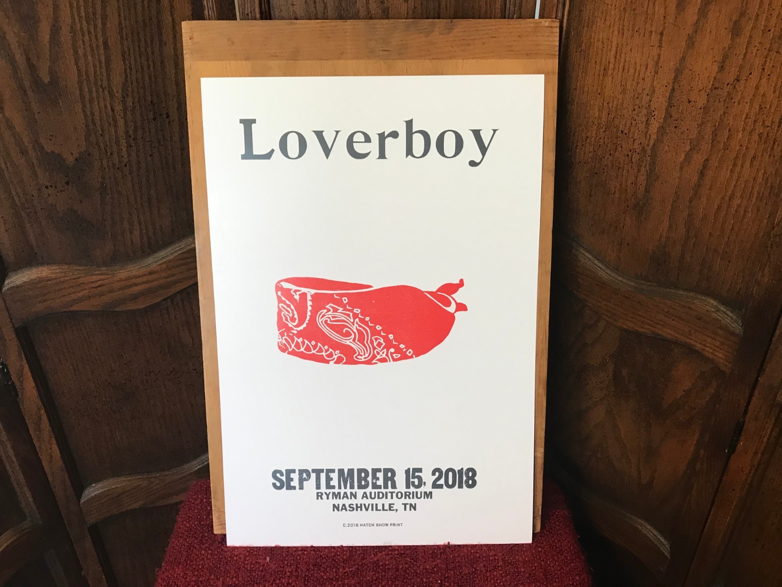LOVERBOY Hatch Show Print HISTORIC RYMAN CONCERT POSTER Nashville TN ...