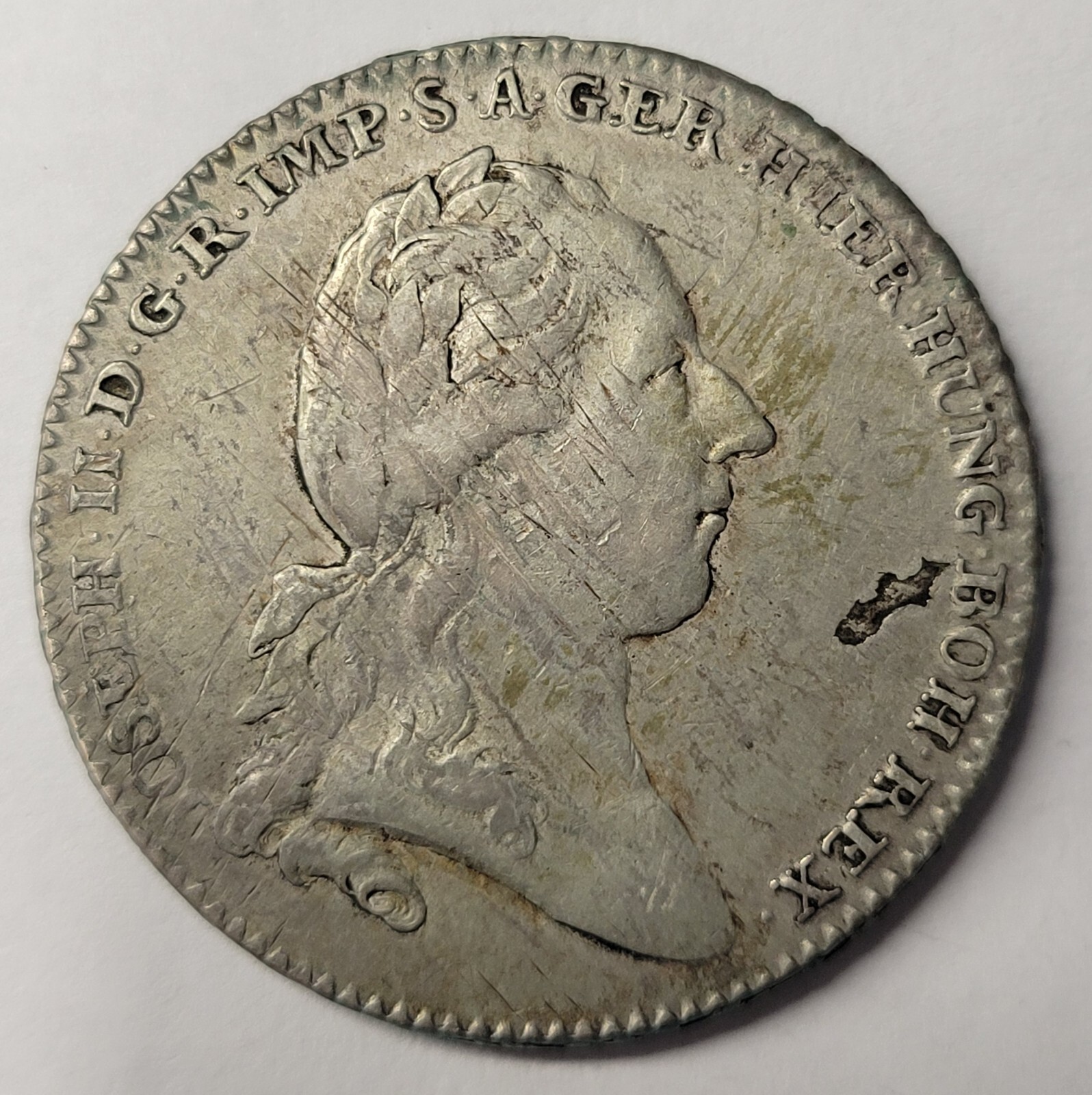 1785 Austria Netherland Kronenthaler. Large Silver Coin. Adjustment ...