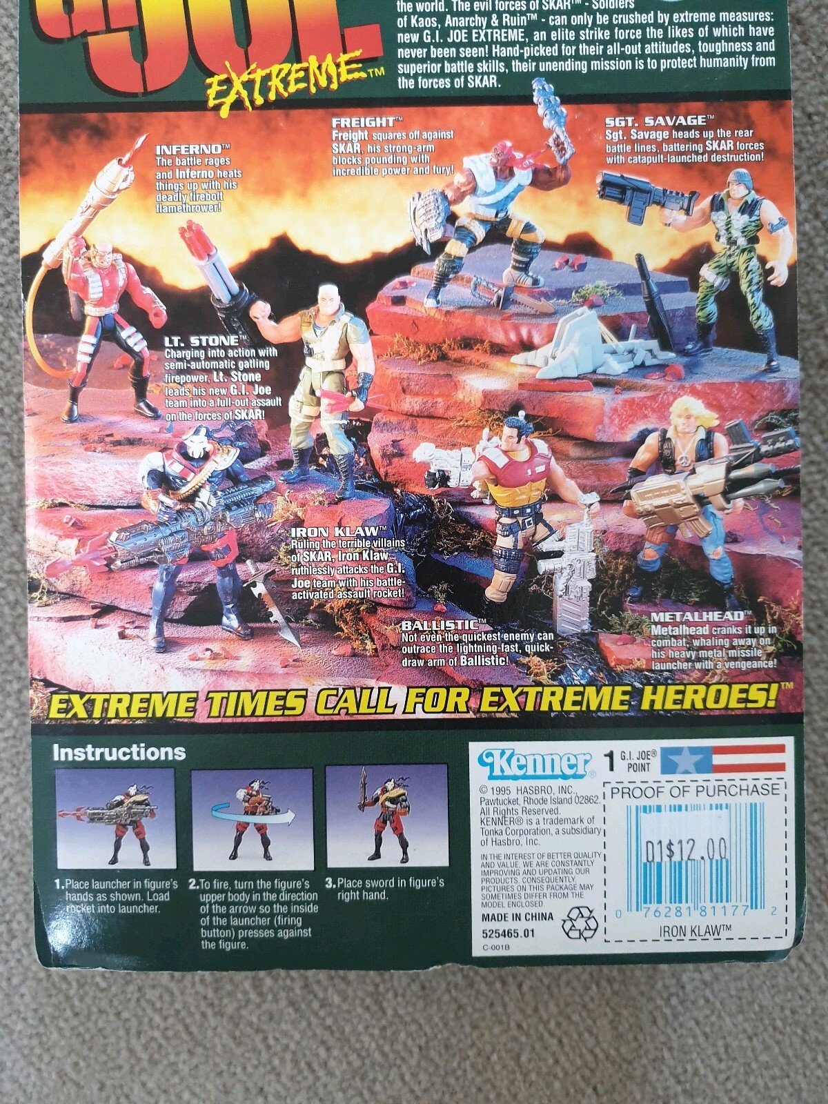 1995 GI Joe extreme iron claw cobra skar | eBay