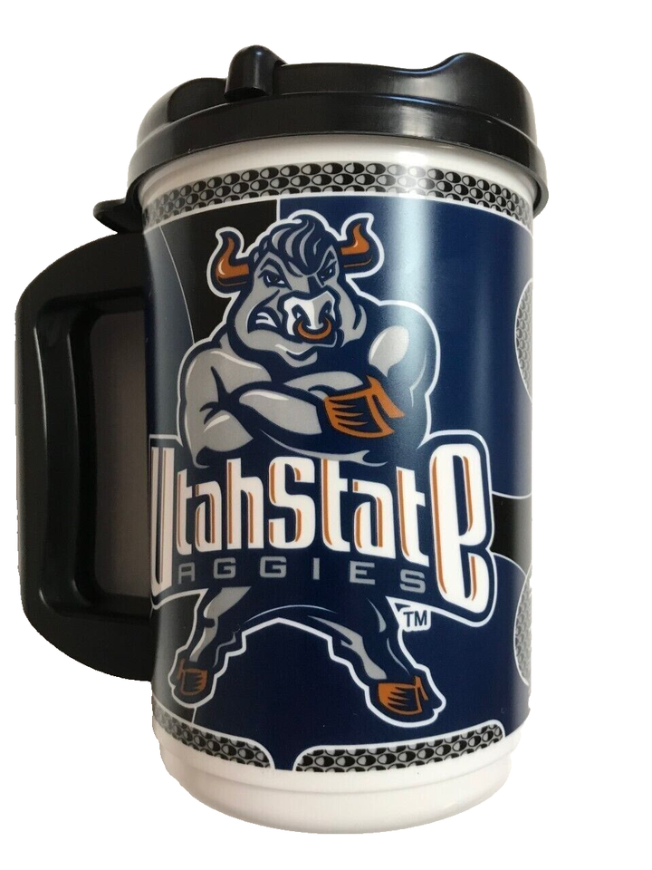 NCAA Utah State Aggies 20 oz Thermal Travel Coffee Snap Mug Twist Lid ...