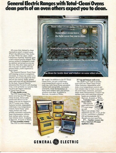1973 Print Ad of General Electric GE Range P7 J797 Americana JK29 ...