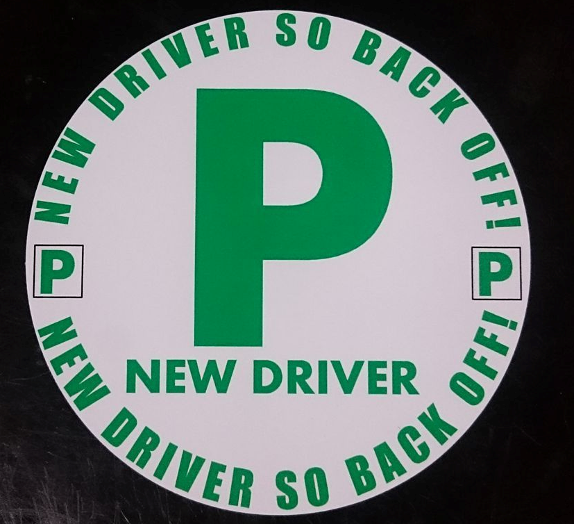 New Driver P Plate So Back Off decal sticker bumper car van bike moped ...