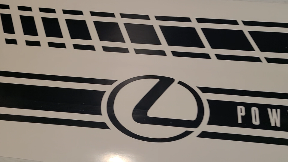 Racing stripes, sporty vinyl decal, Lexus rx, is, f-sport, es, ls, ls ...