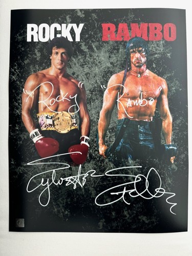 Sylvester Stallone "Rocky" "Rambo" Inscription Autographed 16x20 Photo ...
