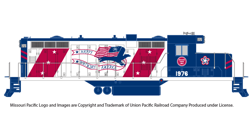 HO Scale - Missouri Pacific Bicentennial Locomotive Decals | eBay