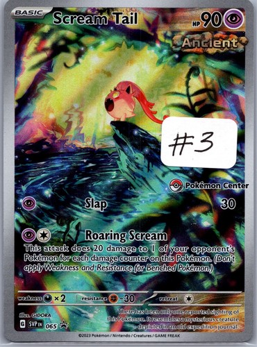 Scream Tail SVP 065 Pokemon Center Stamped Paradox Rift Black Star ...