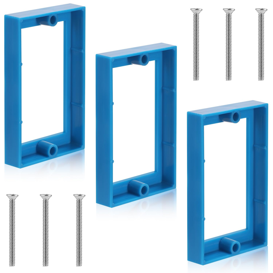3Pcs 1/2" Single Gang Receptacle Outlet Extenders with 6 Screws ...