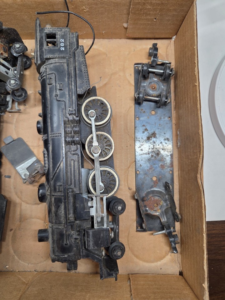 AMERICAN FLYER TRAIN #282 STEAM ENGINE TENDER CARS TRANSFORMER TRACK ...