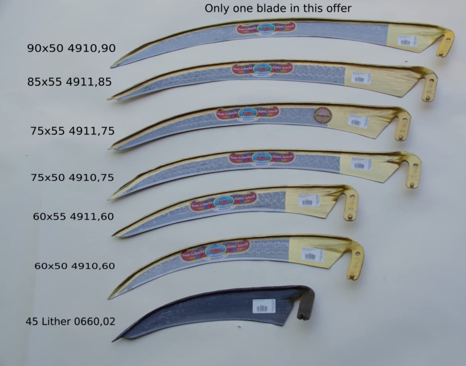 Scythe Blade Oftner - Hand Forged in Austria (Total length 18″ (45cm ...