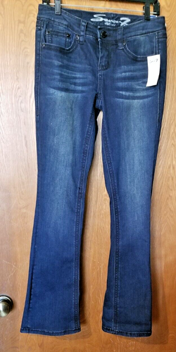 Seven 7 Jeans Women 2 Boot Cut Slim Low Rise Dark Wash Stretch Denim ...