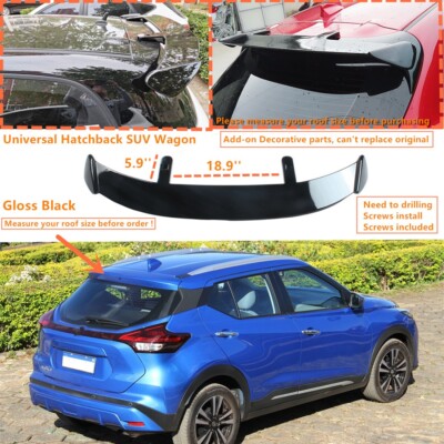 For 2021-2024 Nissan Kicks Gloss Black GT-Style Rear Roof Spoiler Wing ...