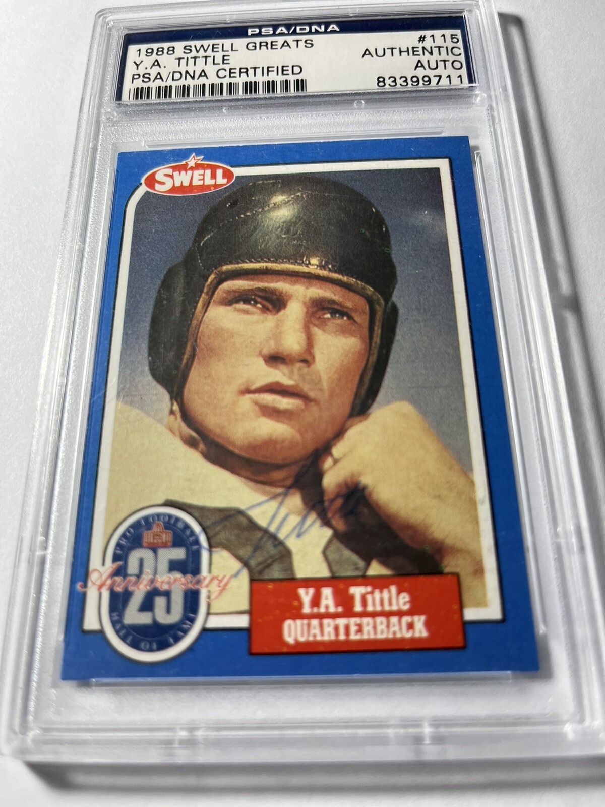 YA Tittle PSA DNA Certified Signed 1988 Swell Autograph | eBay
