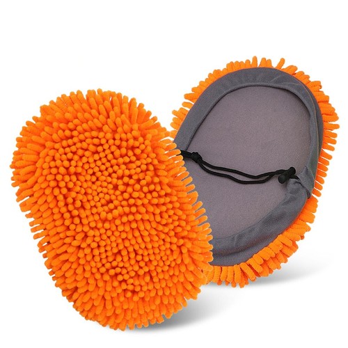 2 Pcs Car Wash Brush Mop Microfiber Mitt Extendable Handle Window Wash ...