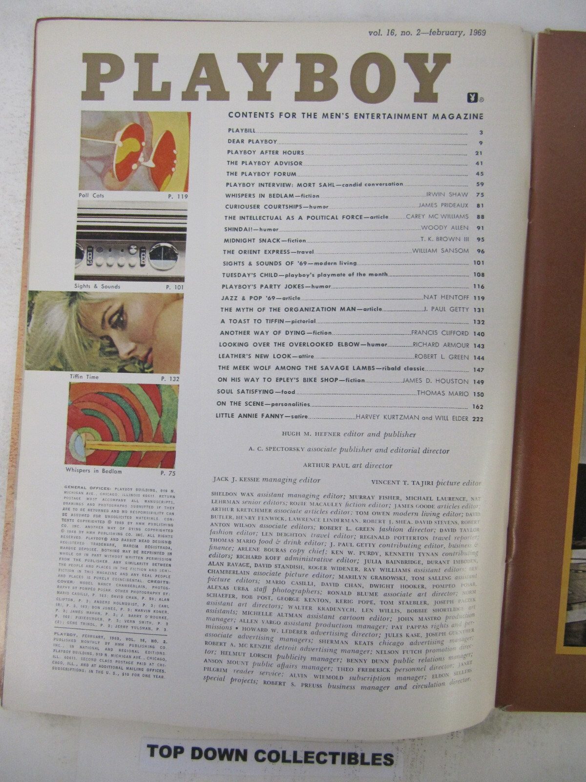 Playboy Magazine Feb. 1969 Lorrie Menconi PLOM/Pamela Tiffin Pictorial ...