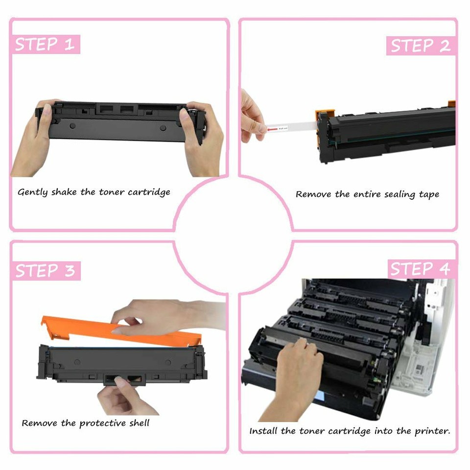 4P For HP LaserJet Pro M254dw M281cdw M281fdw MFP Color Toner CF500A ...