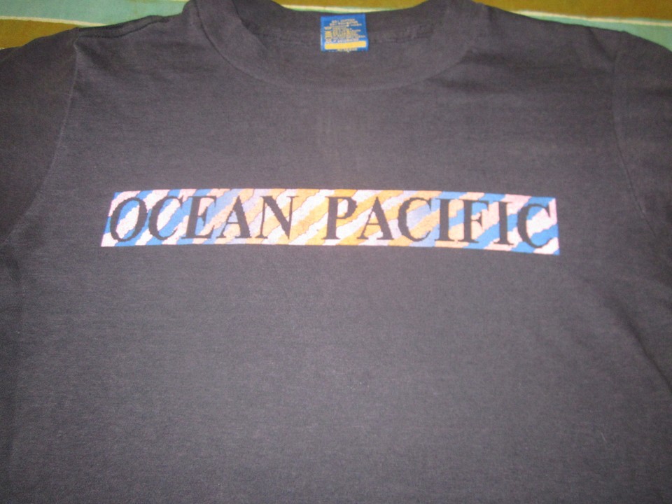 OCEAN PACIFIC 1988 VINTAGE SURF TEE SHIRT SO CAL SURF THIN SOFT | eBay UK