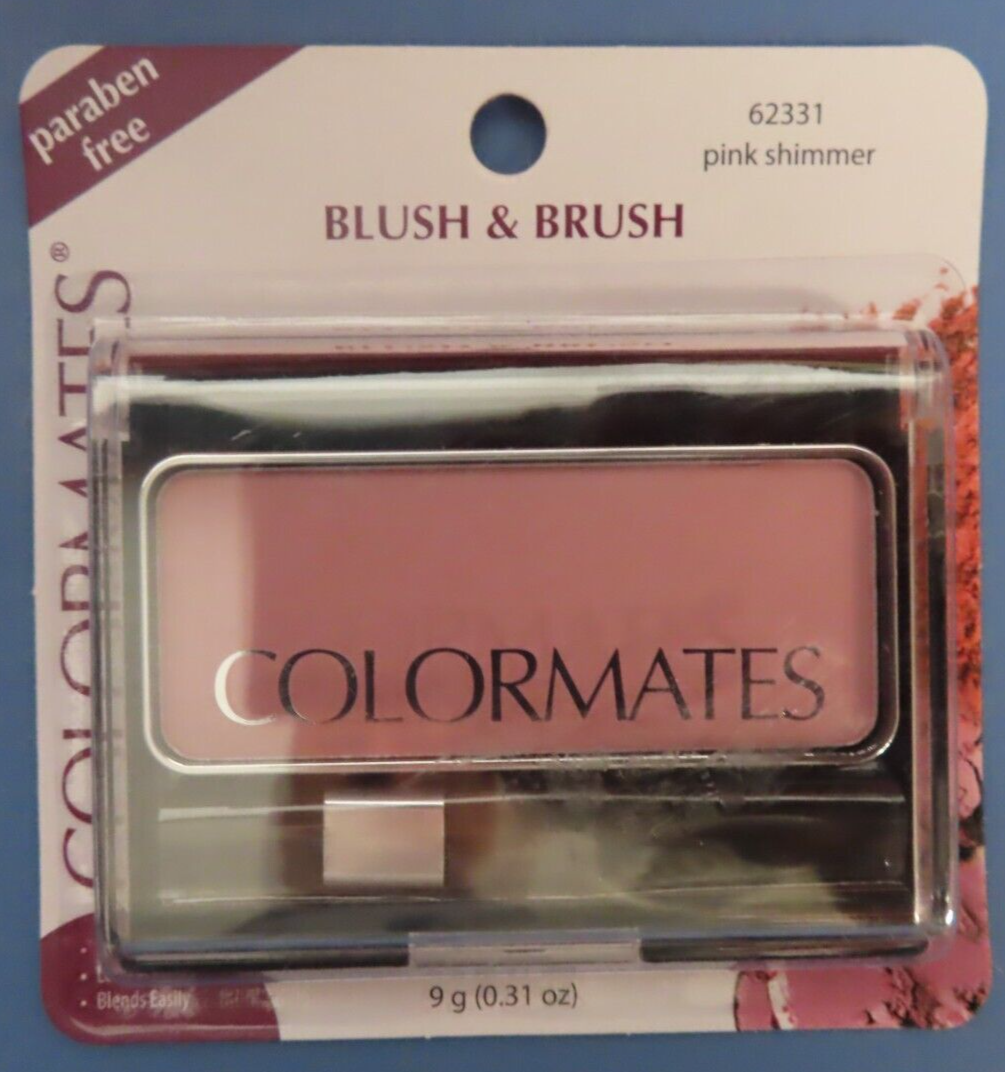 Colormates Blush & Brush .31 oz. #62331 Pink Shimmer Paraben Free NEW ...