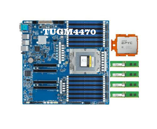 Gigabyte MZ33-AR0+AMD Genoa EPYC 9334 QS+4x16g=64GB 4800 MHz ...