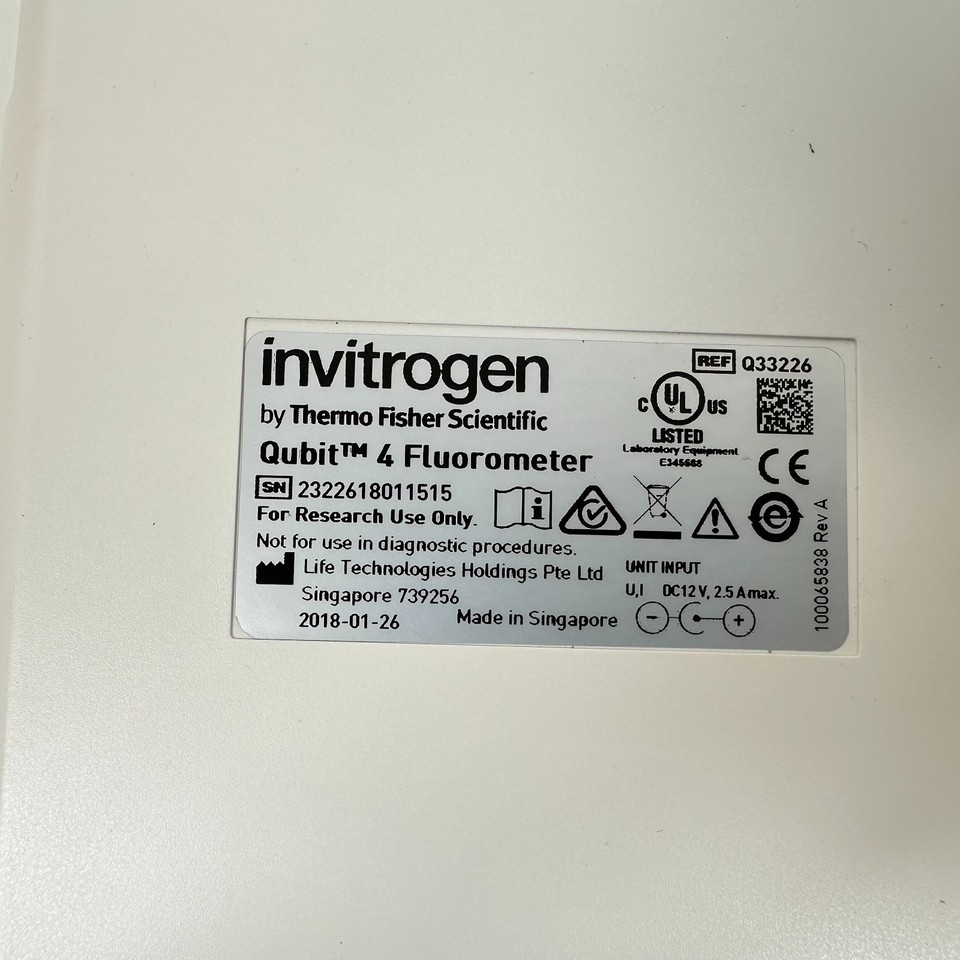 Thermo Invitrogen Qubit 4 DNA RNA Oligo Ion Protein Fluorometer | eBay