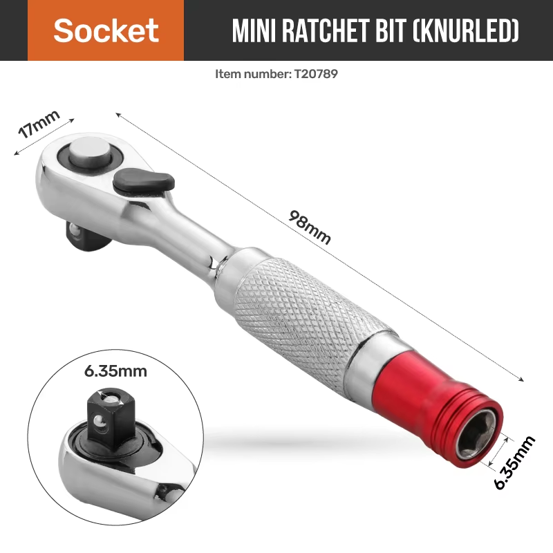 1/4 Ratchet Double Head Fast Ratchet Wrench Double-Ended Mini Socket ...