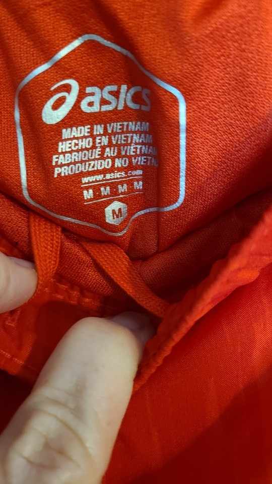 Asics Ready Set 7 Inch Athletic Shorts With Liner Red Mens Size Medium ...