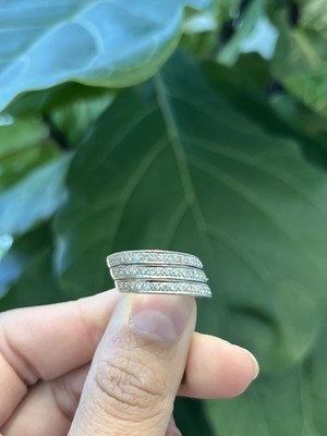 Platinum diagonal band 3row of diamonds .75ct size 6, 10grams | eBay